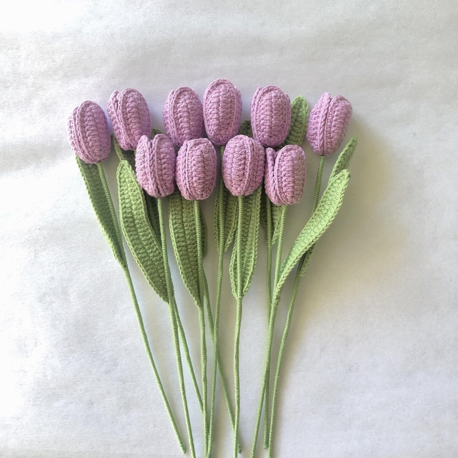 Tulip Flower - Knitted Flower Bouquet, A Bunch of Flowers, Tulip ...