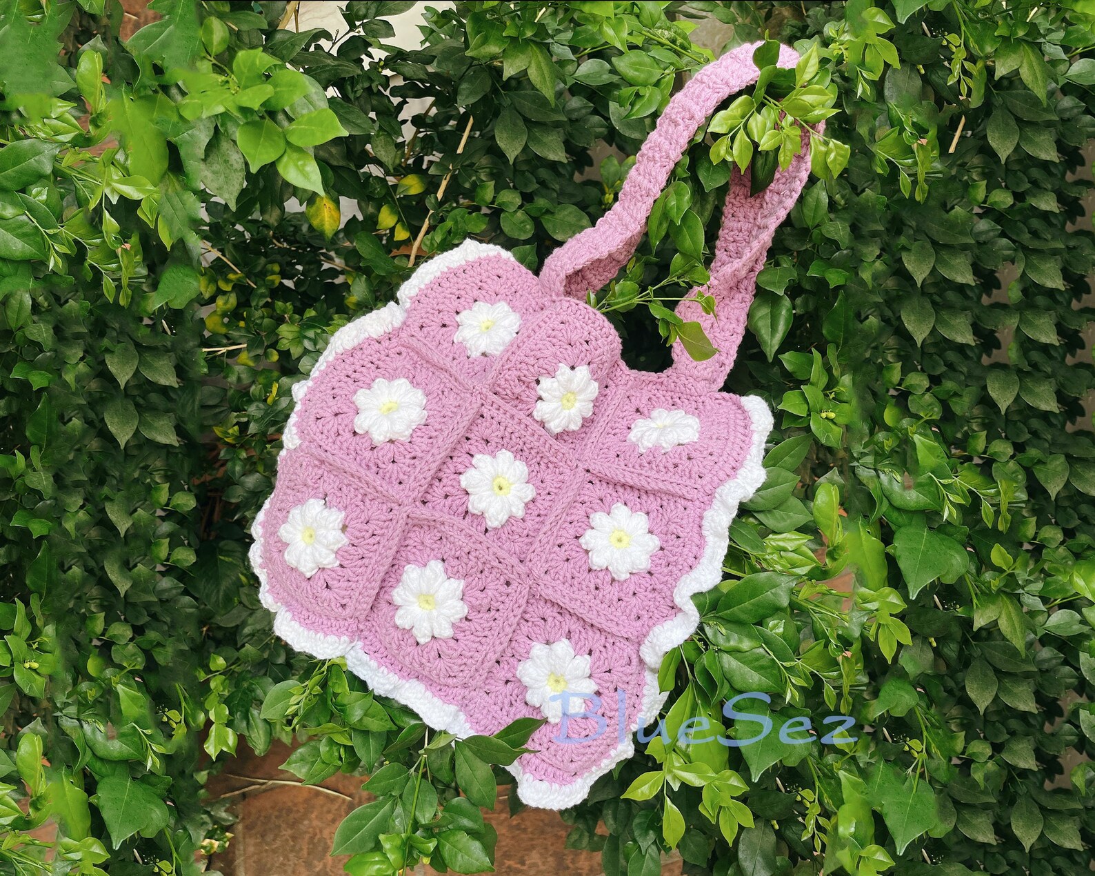 Cute Floral Tote Bag - Flower Tote Bag, Daisy Bag, Retro Tote, Shoulder ...