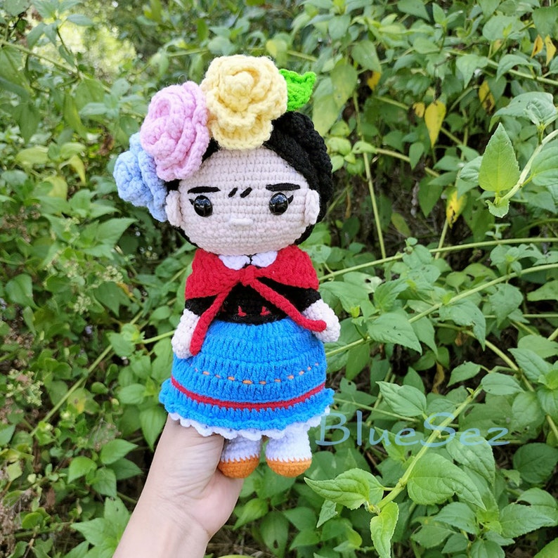 Frida Crochet Doll Frida Kahlo Amigurumi Frida Inspired | Etsy