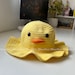 Duckling Bucket Hat - Crochet Yellow Duck Bucket Hat, Handmade Animal ...