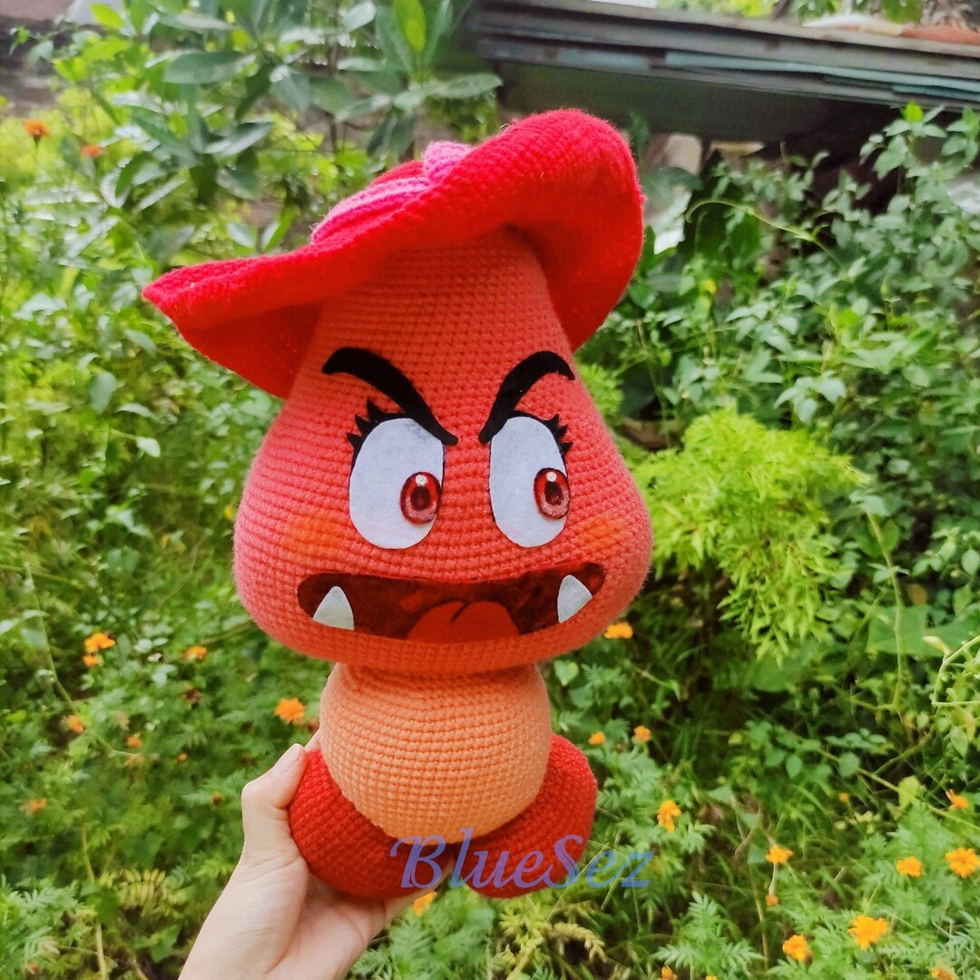 Goombette Inspired Crochet Doll - Goomba Plush Toy, Super Mario Crochet ...