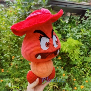 Goombette Inspired Crochet Doll - Goomba Plush Toy, Super Mario Crochet ...
