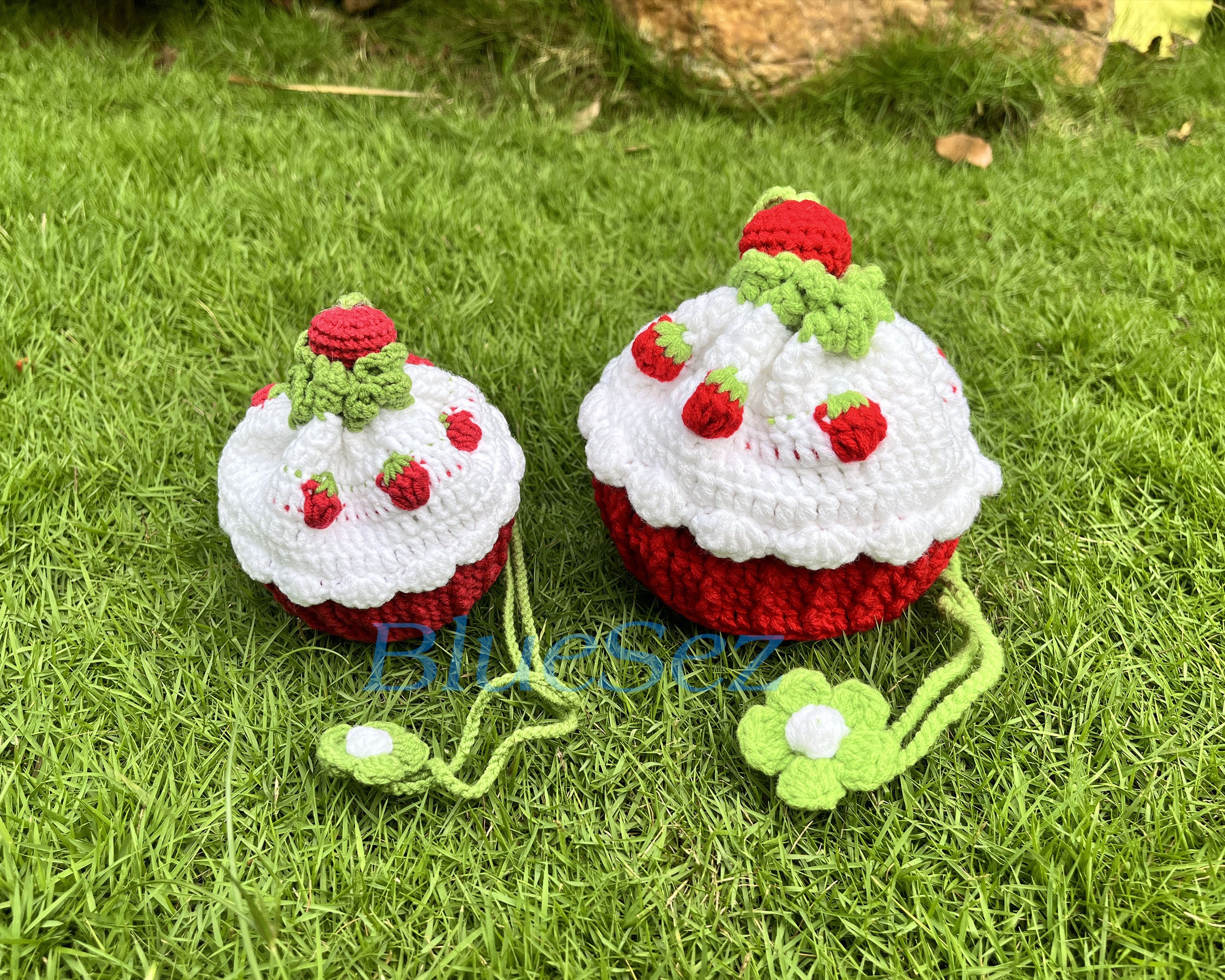 Strawberry Crochet Pouch Fruit Crochet Pouch Strawberry - Etsy