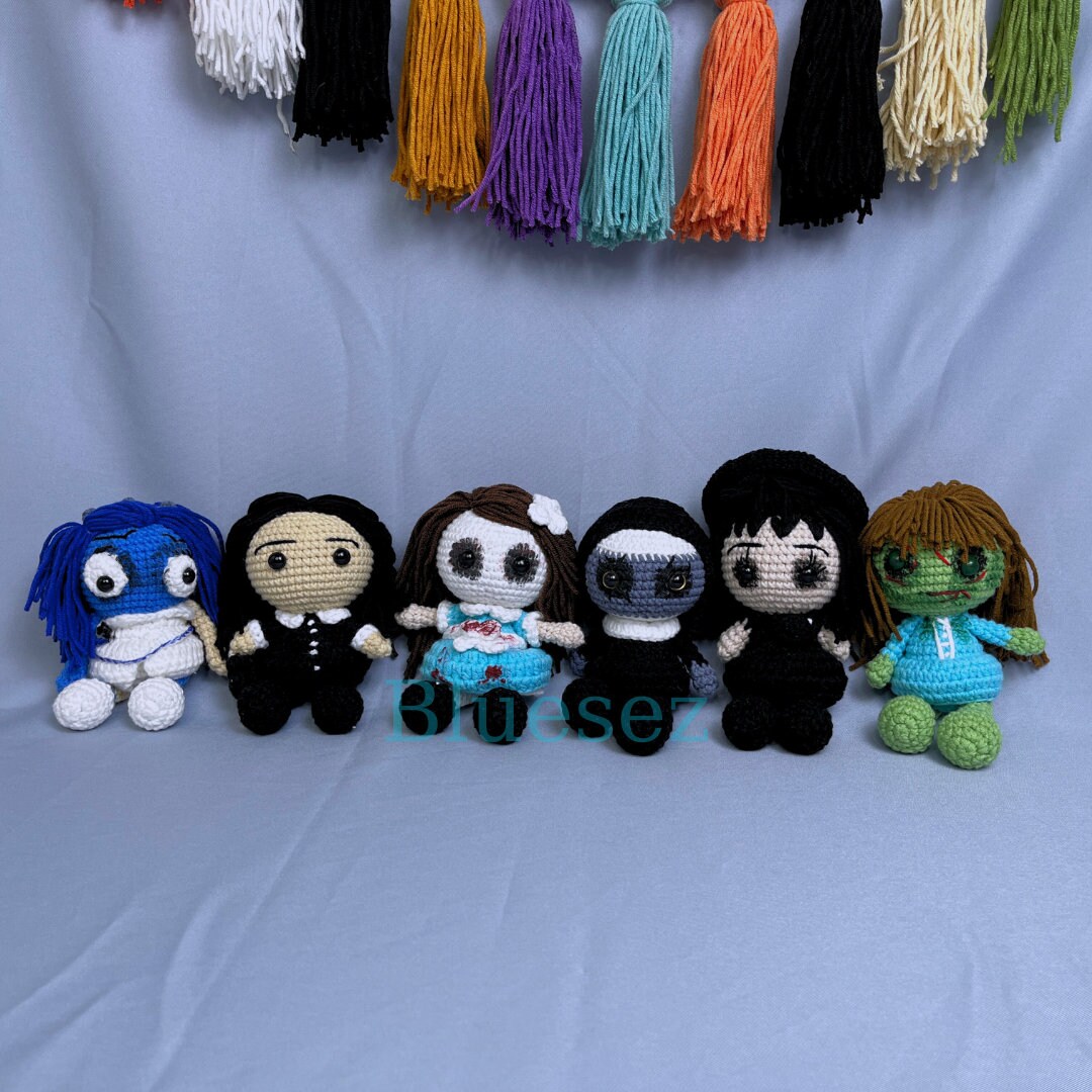 Horror Movie Characters Plushies Doll, Halloween Amigurumi Doll, Horror ...