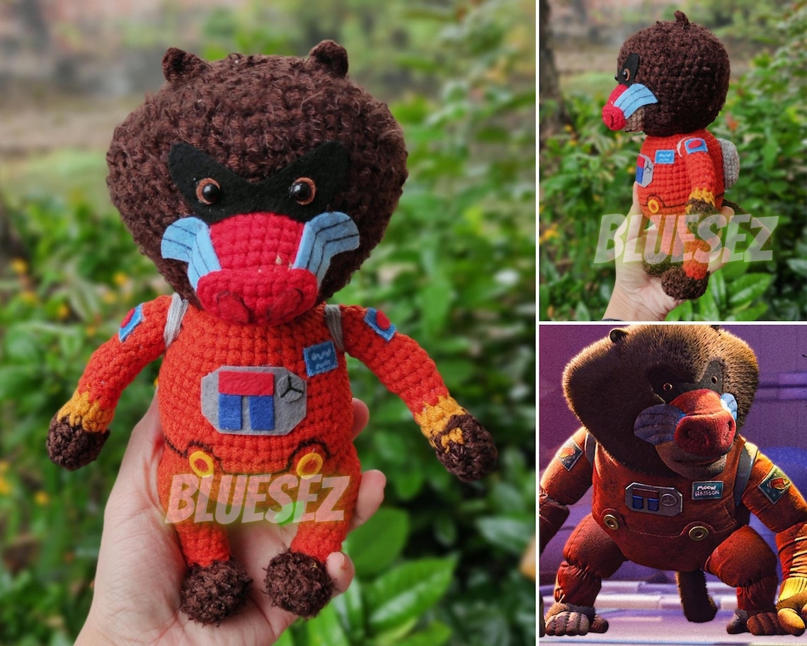 Moon Baboon Stuffed Toy - It Takes Two Crochet, Moon Baboon Inspired ...