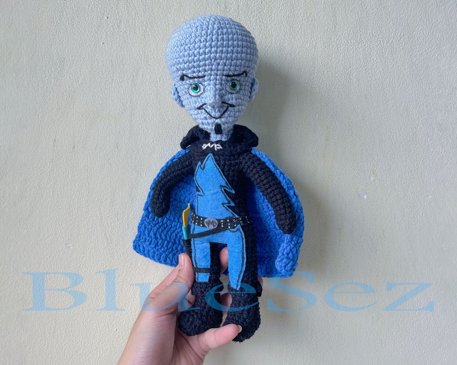 Megamind Crochet Doll Megamind Amigurumi Doll Megamind - Etsy