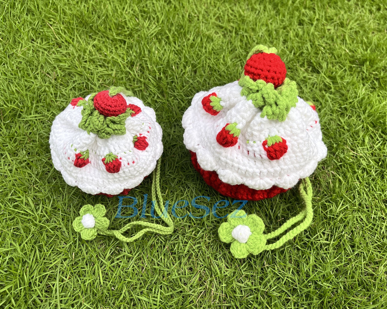 Strawberry Crochet Pouch Fruit Crochet Pouch Strawberry - Etsy