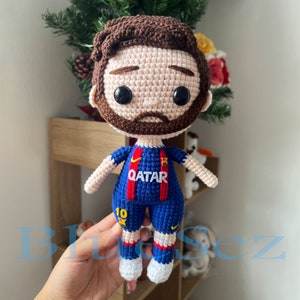 Lionel Messi Barcelona Crochet Doll, Messi Amigurumi Doll, World Soccer ...