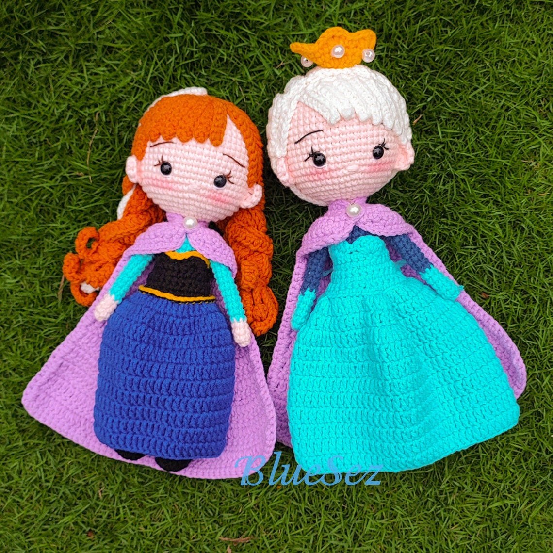 Elsa and Anna Princess Crochet Doll Frozen Princess Elsa & - Etsy