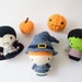 Dracula, Frankenstein, Witch, Pumpkin Plush Toy, Halloween Crochet Toy ...