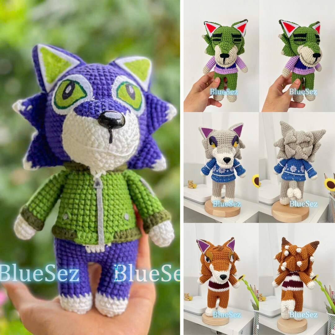 WOLF Villager - Custom Animal Crossing Crochet Doll, Game Character ...
