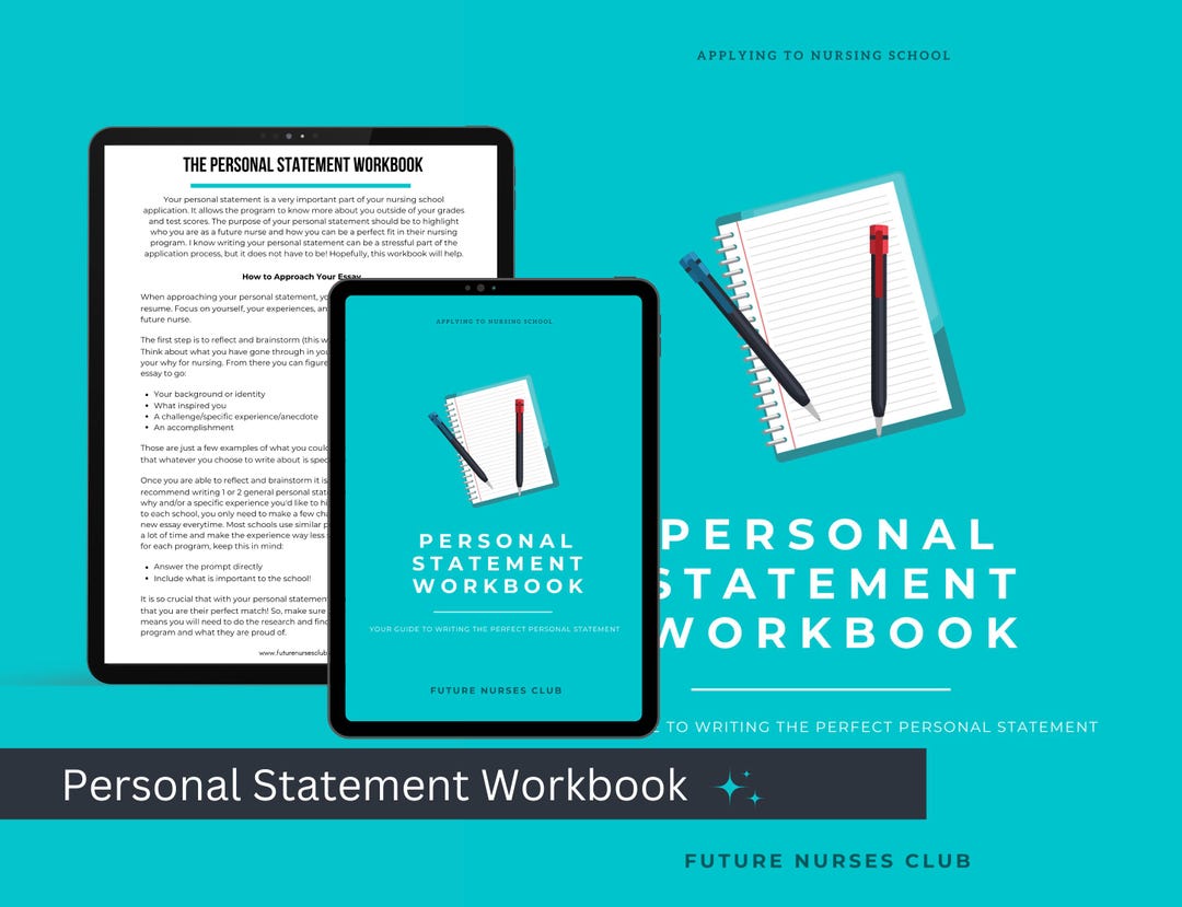 Personal Statement Workbook: Nursing School Admissions Guide & Essay ...