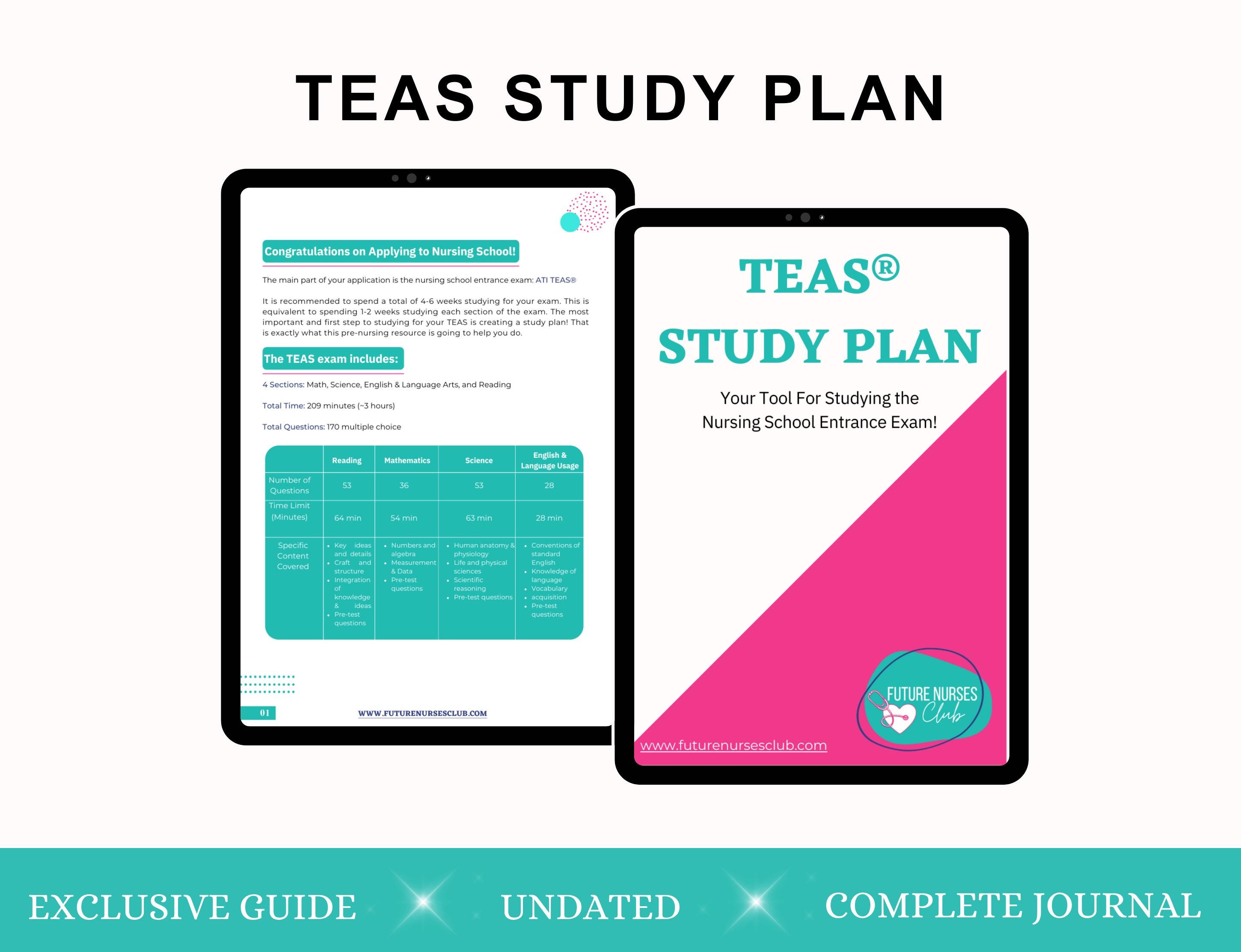 TEAS Study Planner - Ultimate 23-page Guide for Acing ATI Nursing Exam ...