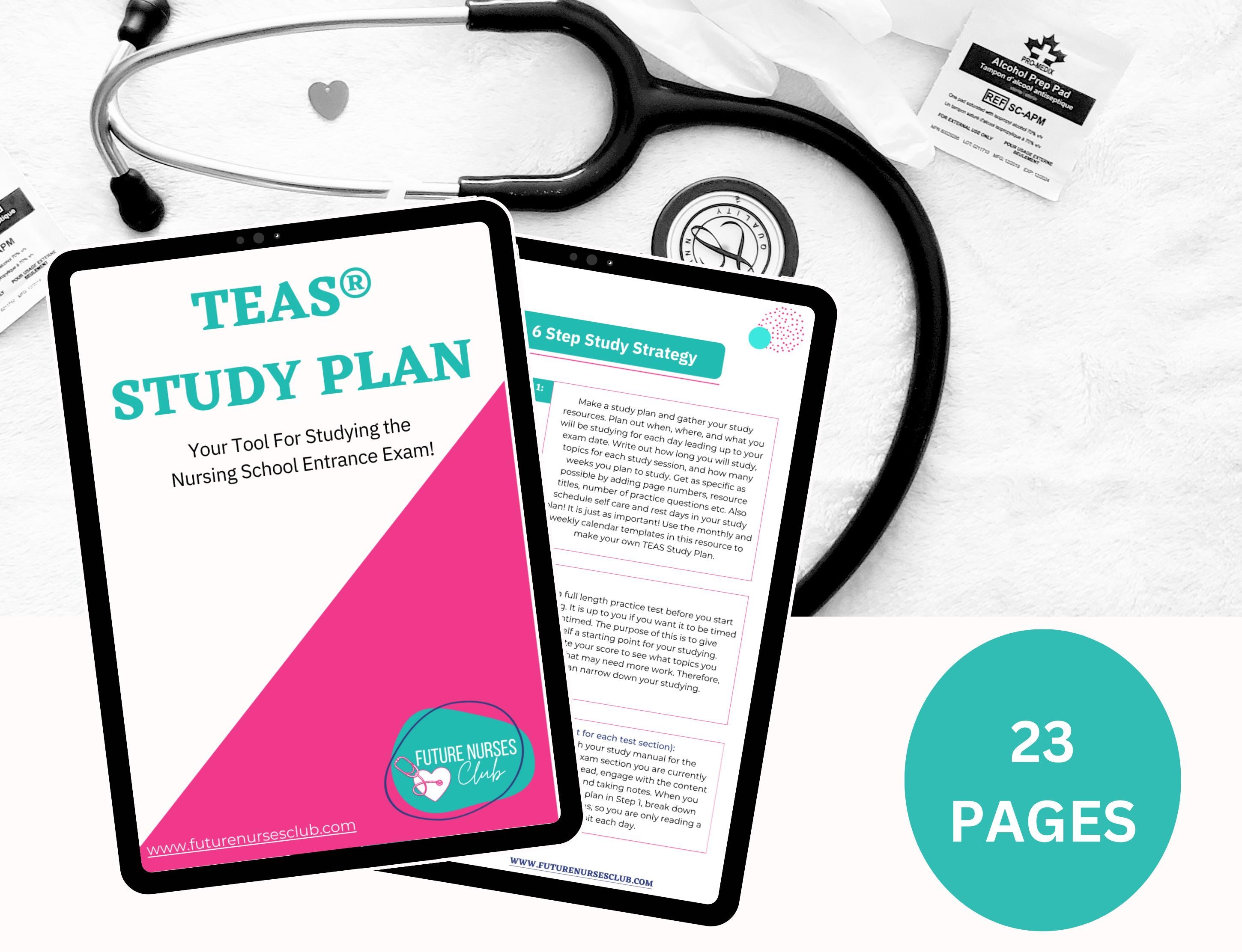 TEAS Study Planner - Ultimate 23-page Guide for Acing ATI Nursing Exam ...