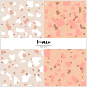 Colorful Abstract Terrazzo Seamless Digital Papers-pastel - Etsy