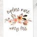 SVG PNG Download Printable Card Explore More Worry Less Watercolor ...