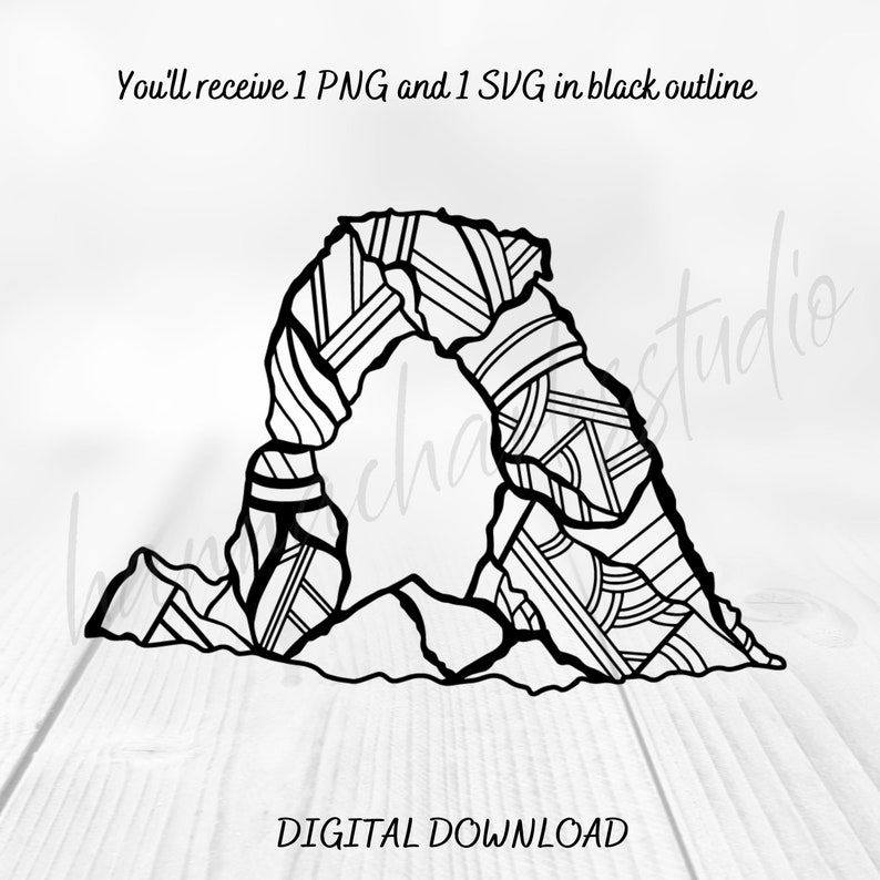 SVG PNG File Delicate Arch, Utah's Famous Landmark; Digital Download ...
