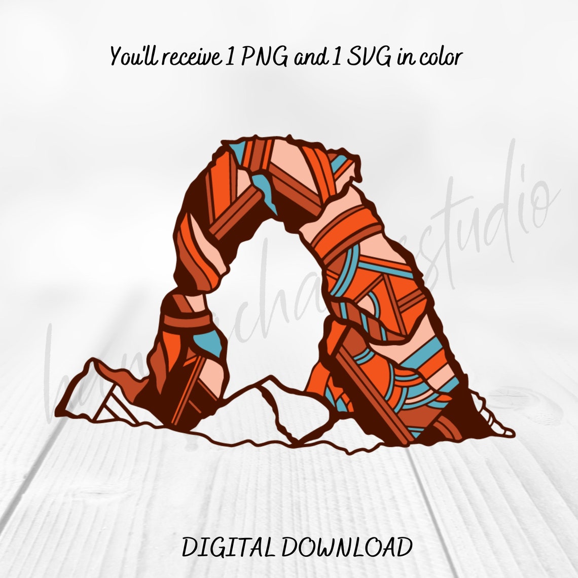 SVG PNG File Delicate Arch, Utah's Famous Landmark; Digital Download ...