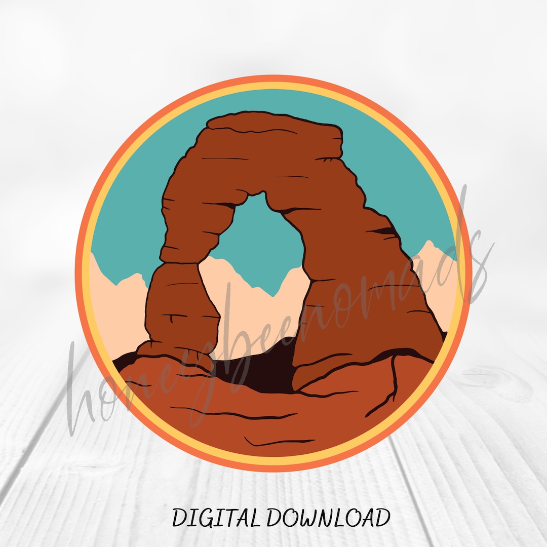 PNG, SVG Delicate Arch Instant Download; Moab Utah, Arches National ...