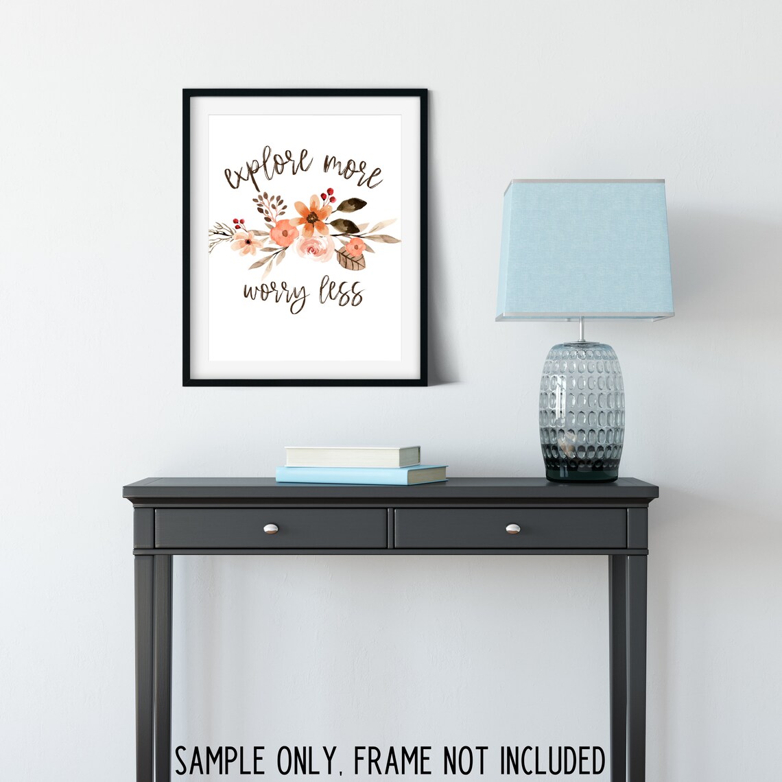 SVG PNG Download; Printable Card; Explore More Worry Less Watercolor ...