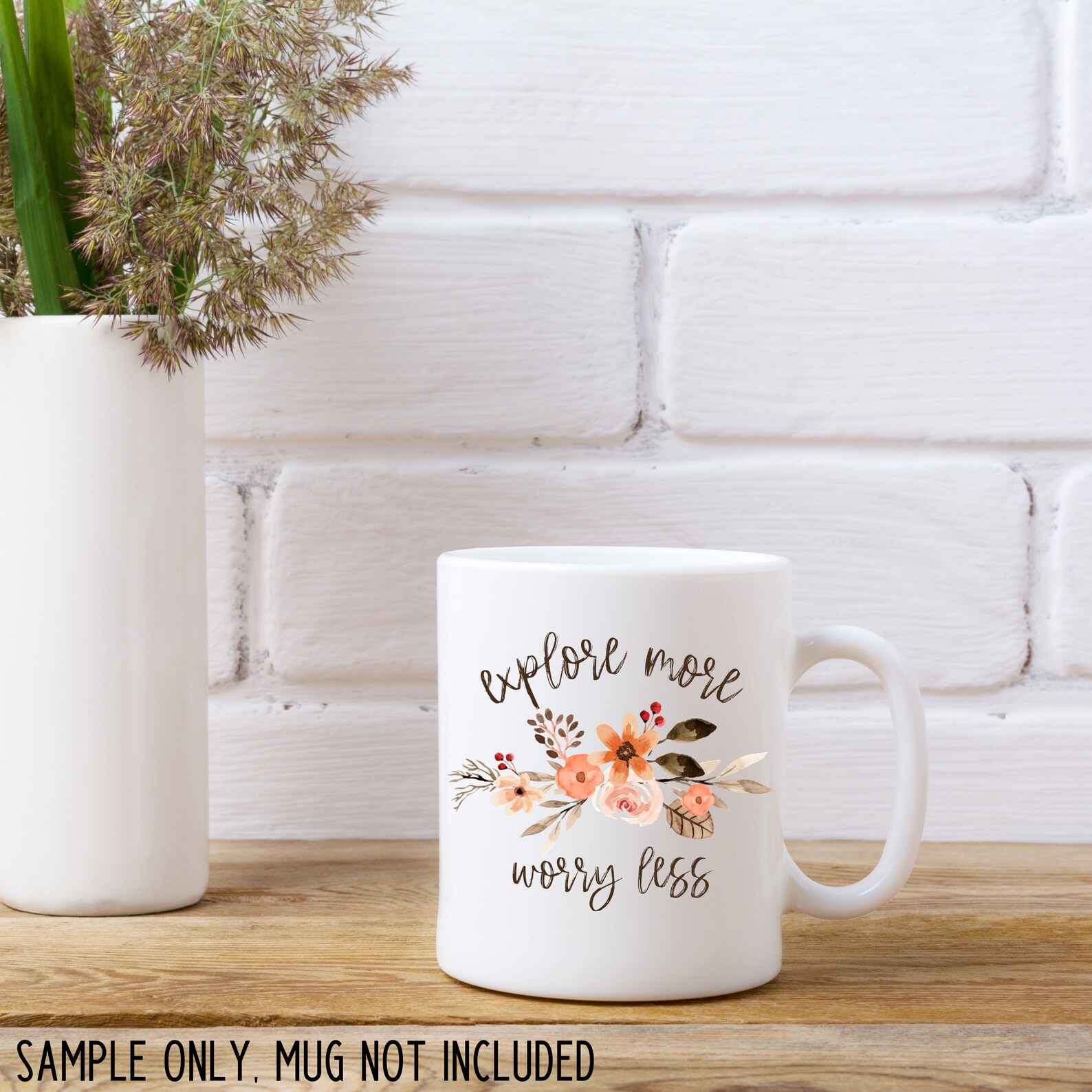 SVG PNG Download Printable Card Explore More Worry Less Watercolor ...