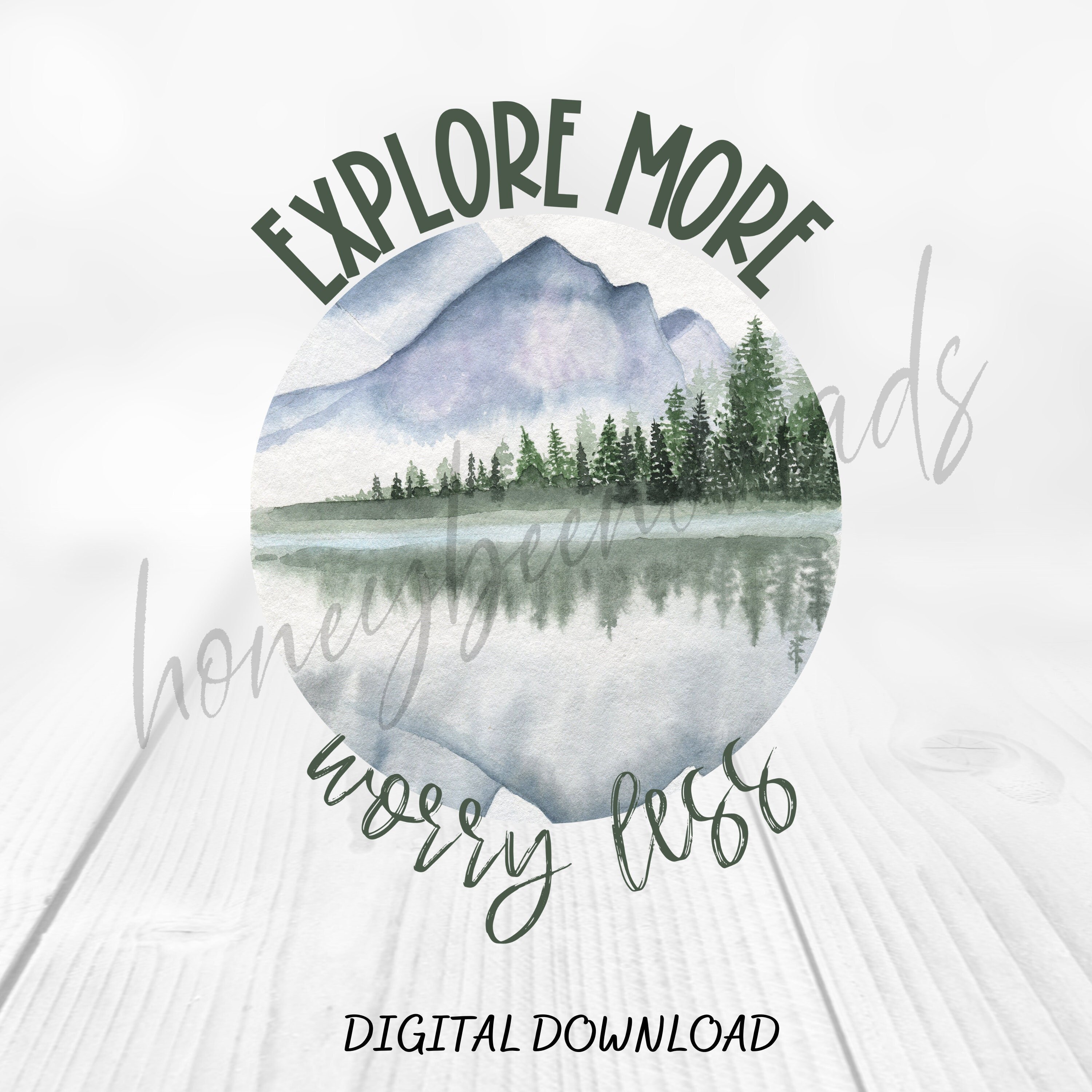 SVG PNG File; Explore More Worry Less; Printable Card, Poster, Sticker ...