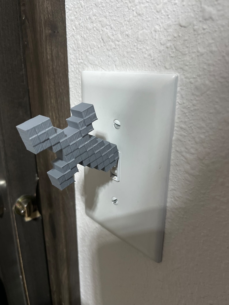 Minecraft Inspired Sword Lever Light Switch Gaming Room Decor Gift for ...