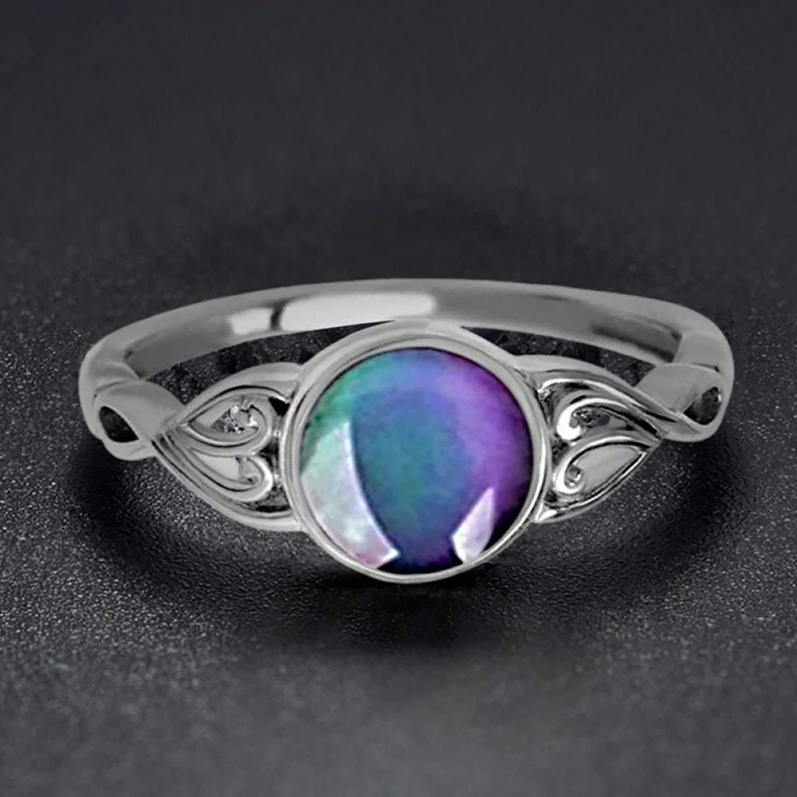 Round Emotion Feeling Changeable Ring Mood Color Changing - Etsy
