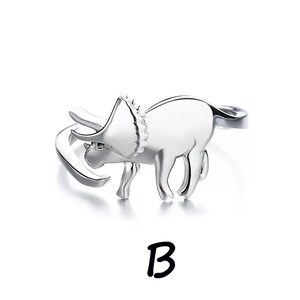 Cute Silver Dinosaur Ring Adjustable Dinosaur Ring Creative - Etsy Canada