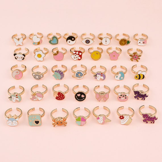 Cartoon Spinner Ring Enamel Character Rings Funny Anxiety - Etsy Australia