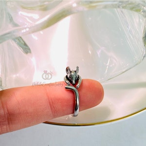 Mouse Ring, Adjustable Ring, Animal Jewelry, Animal Ring, Cute Mouse ...