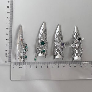 Punk Armor Ring Nail Ring Set Armor Full Finger Ring - Etsy