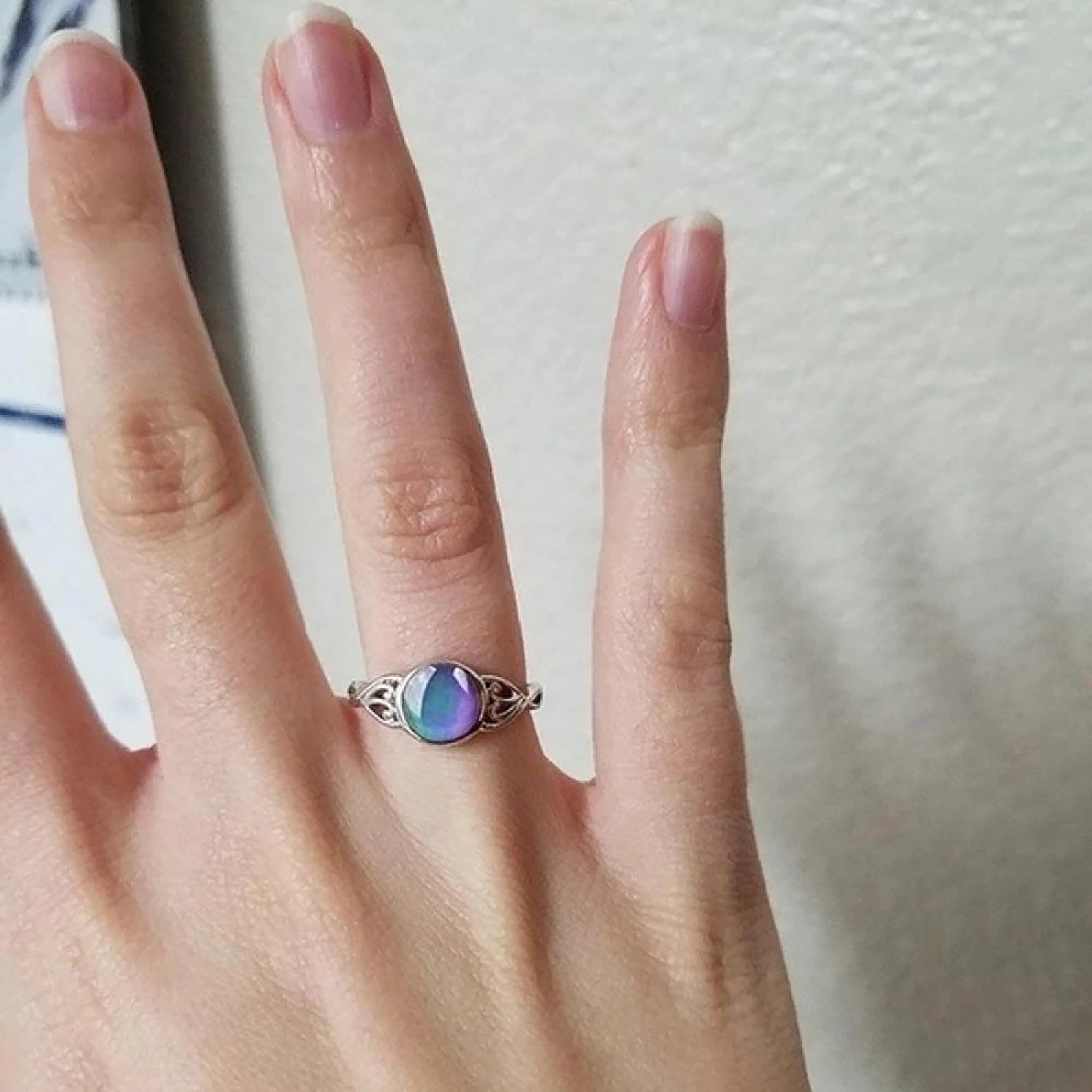 Round Emotion Feeling Changeable Ring Mood Color Changing - Etsy