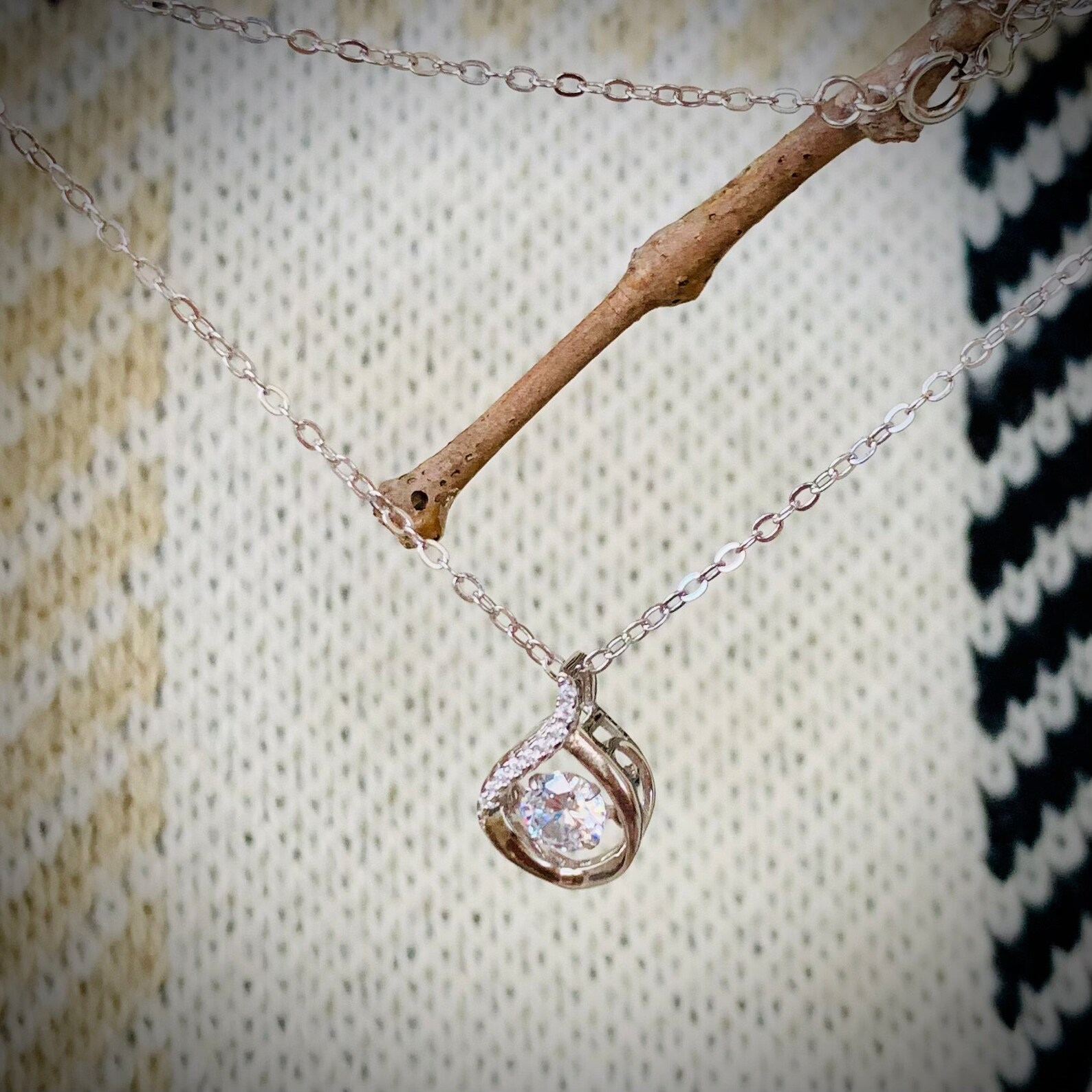 Water Drop Dancing Crystal Necklace for Women 925 Sterling - Etsy