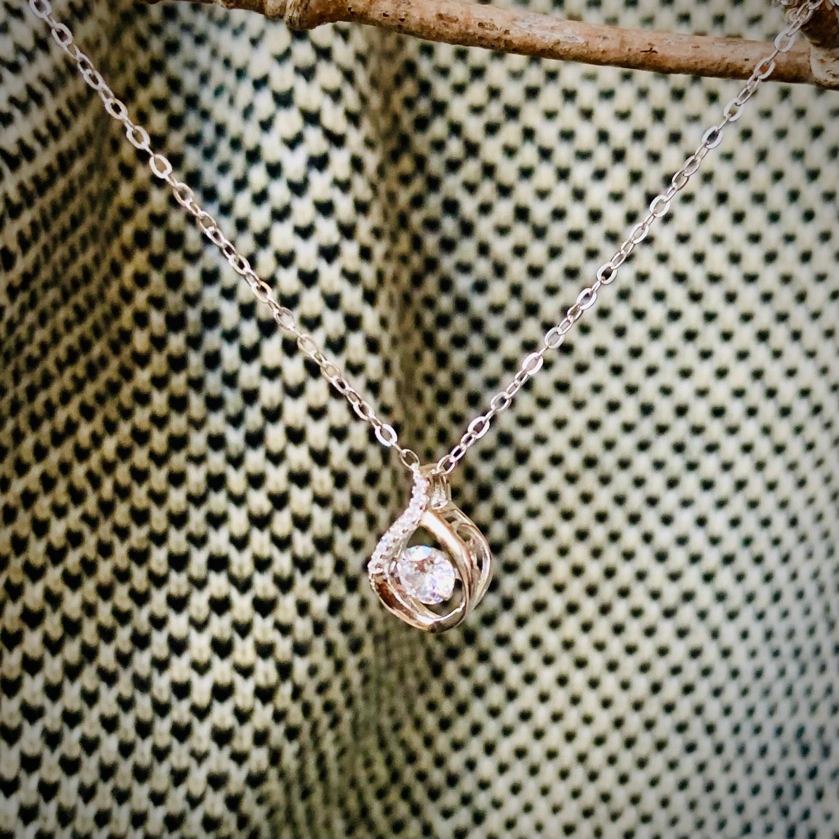 Water Drop Dancing Crystal Necklace for Women 925 Sterling - Etsy