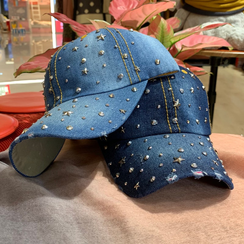 Rhinestone Baseball Cap - Etsy