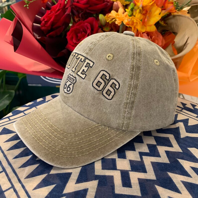 Route 66 Embroidery Casual Fashion Adjustable Unisex Baseball Caps Hats ...