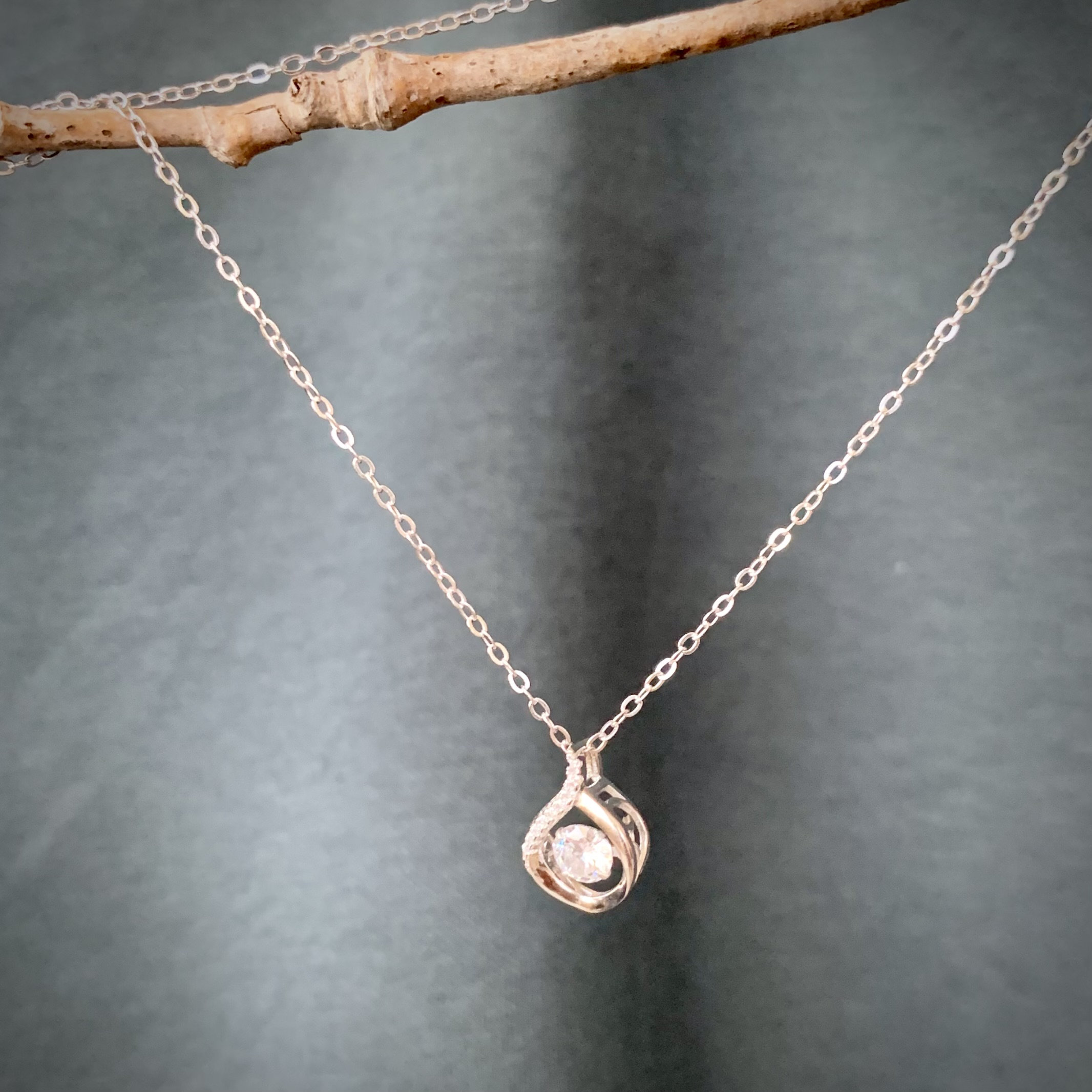 Water Drop Dancing Crystal Necklace for Women 925 Sterling - Etsy