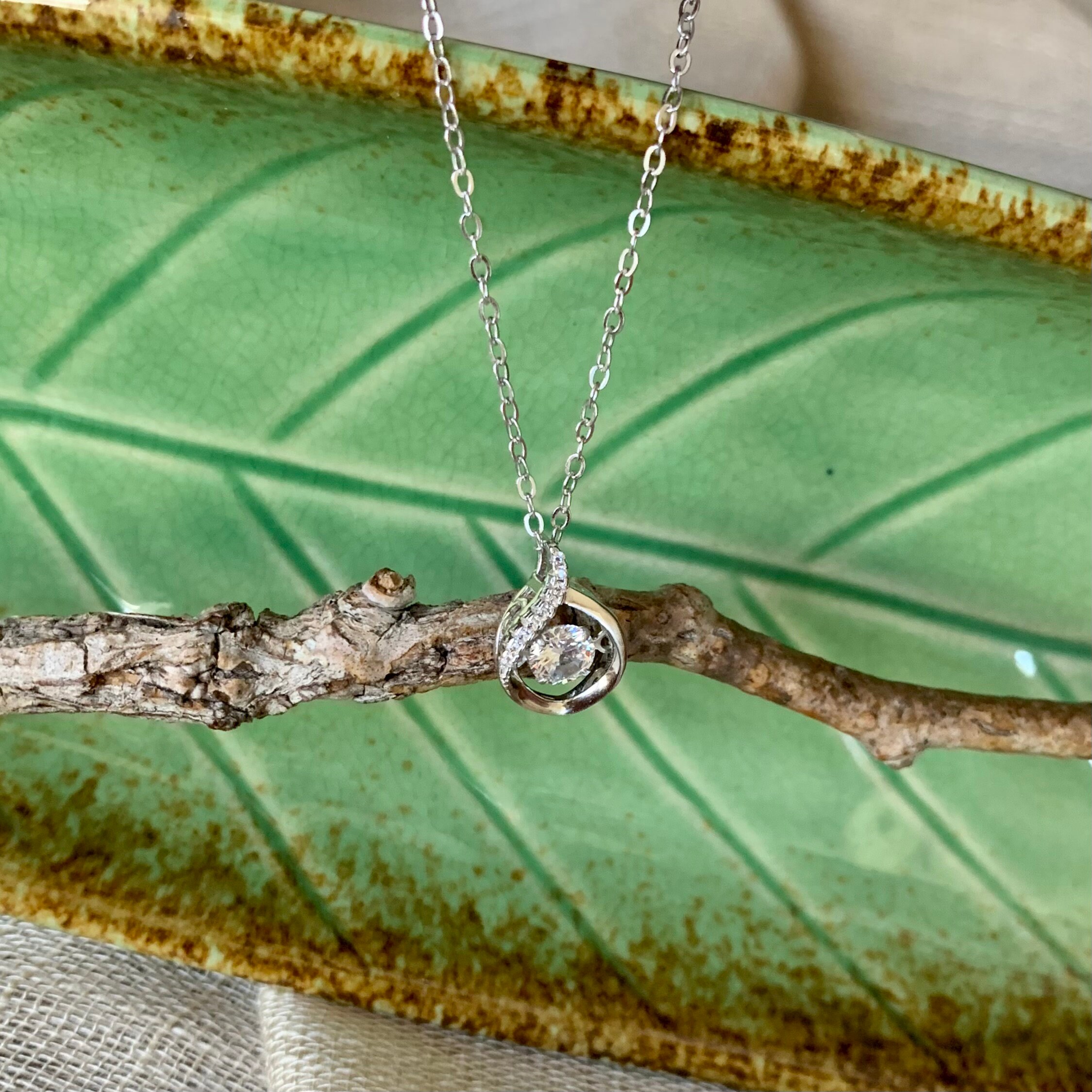 Water Drop Dancing Crystal Necklace for Women 925 Sterling - Etsy