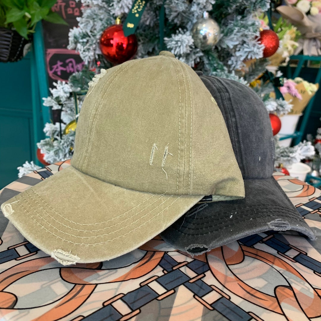 Washed Distressed Vintage Fashion Adjustable Unisex Baseball Caps Hats ...