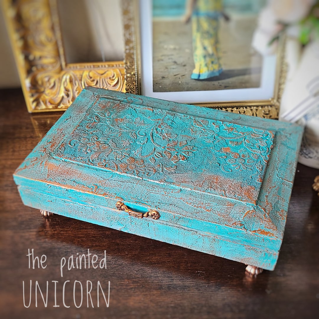 Copper Patina Cigar Box, Upcycled Keepsake Jewelry Box - Etsy
