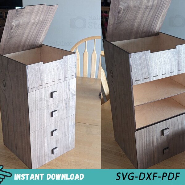 Wooden Drawer Template - Etsy