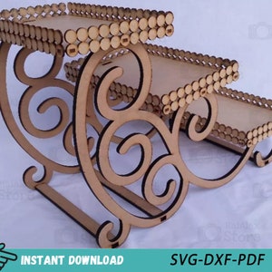 Wooden Cupcake Dessert Stand Laser Cut File, Cake Stand Template ...