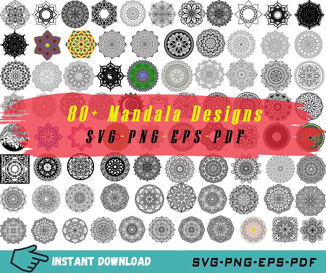 80 Mandala Svg Bundle for Cricut and Silhouette Easy Cut, Mandala ...
