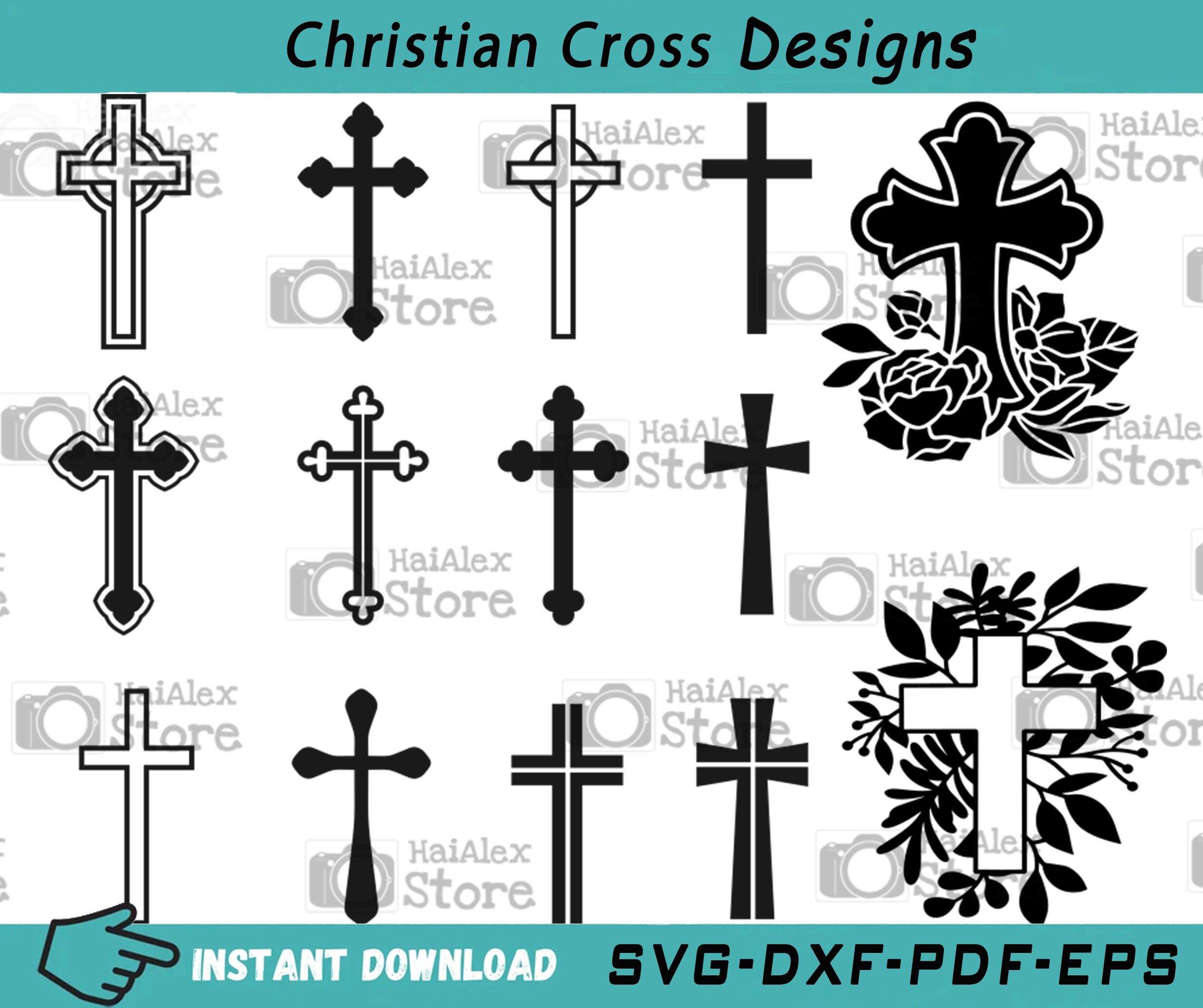 Christian Cross Templates