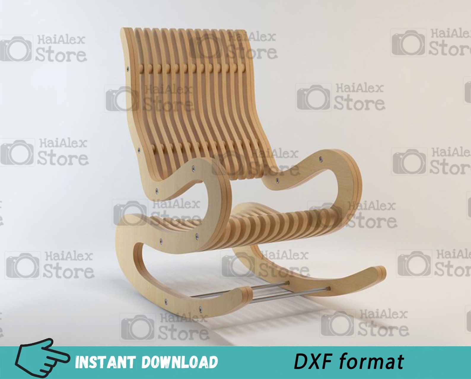 Rocking Chair Plywood 15 Mm Laser Cut Files DIY Rocking Chair - Etsy