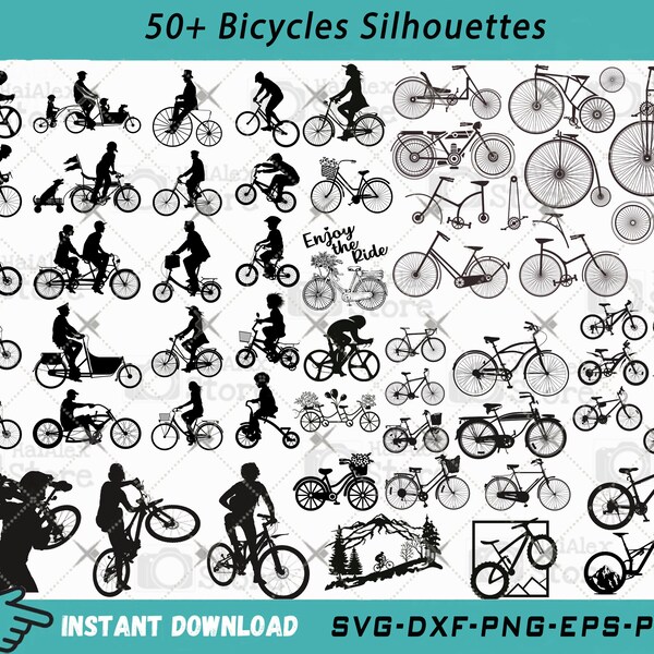 Bicycle Svg - Etsy