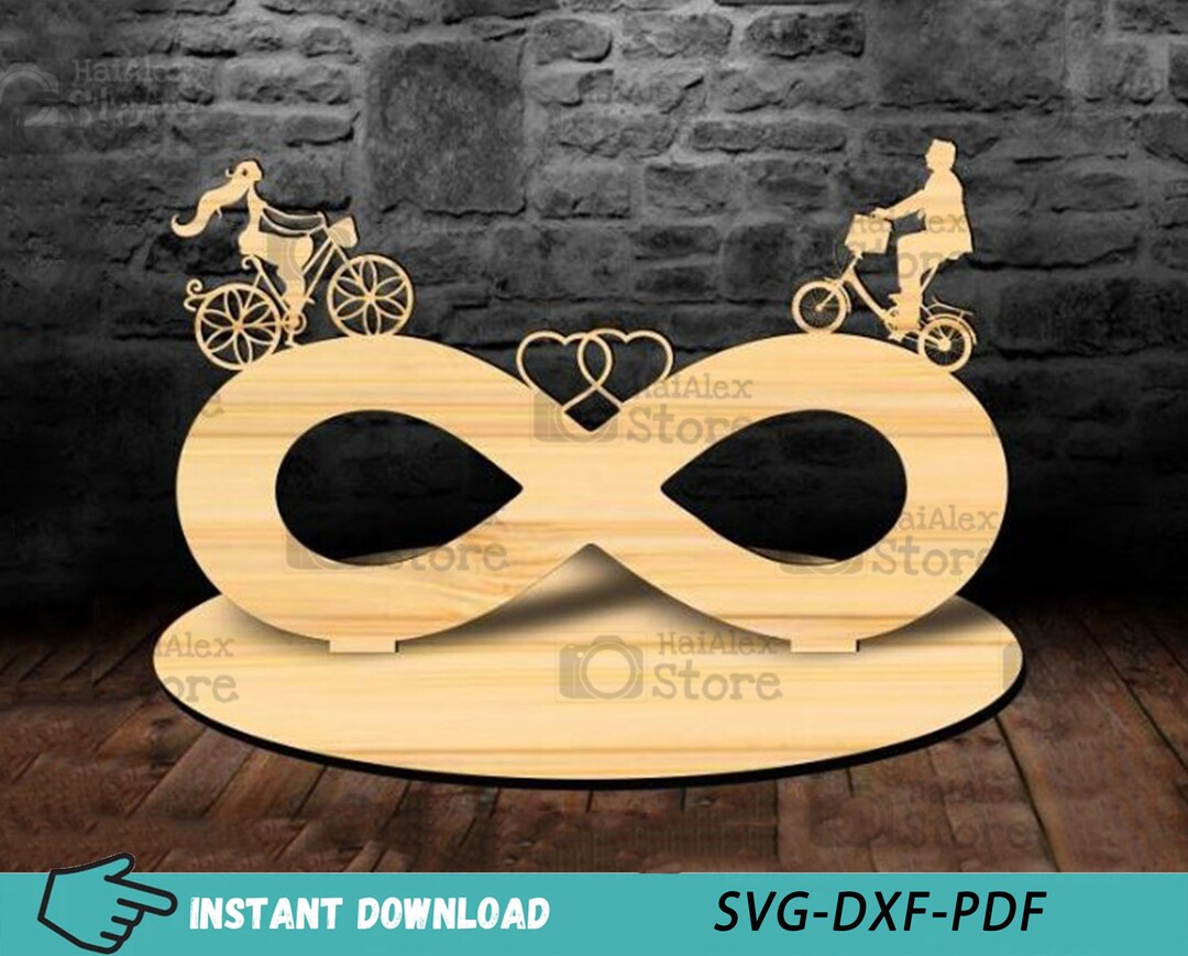 Wooden Infinity Love Laser Cut Files, Couples Love Decor, Infinity ...