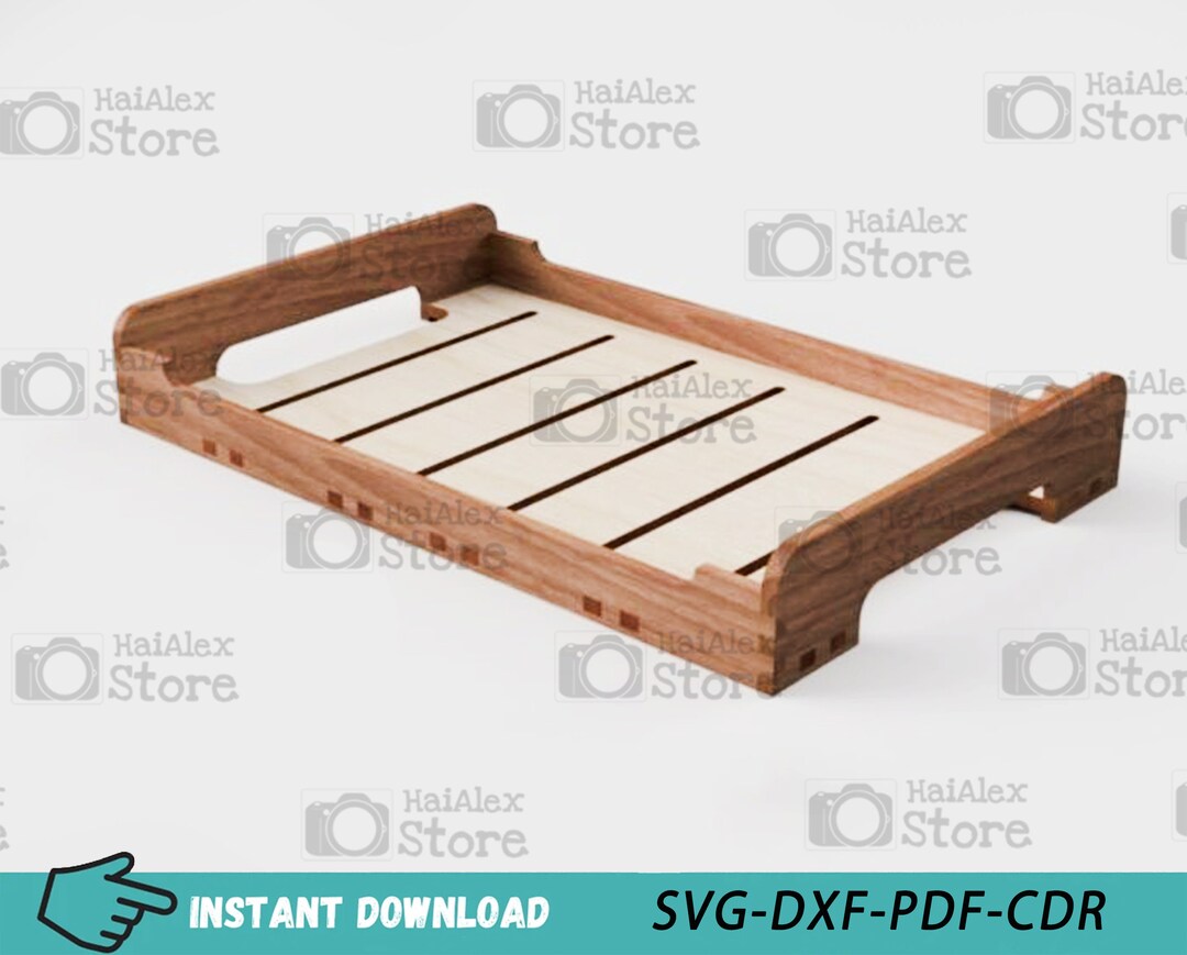 Wooden Flat Tray Laser Cut Files, Flat Tray Template, Tray Vector Plan ...
