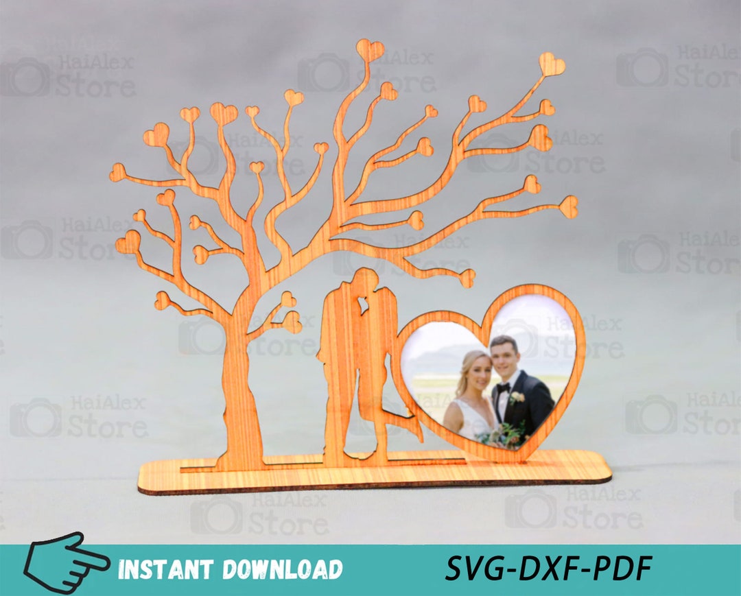 Wedding Photo Frame 3mm Laser Cut File, Wedding Decor Template, Love ...